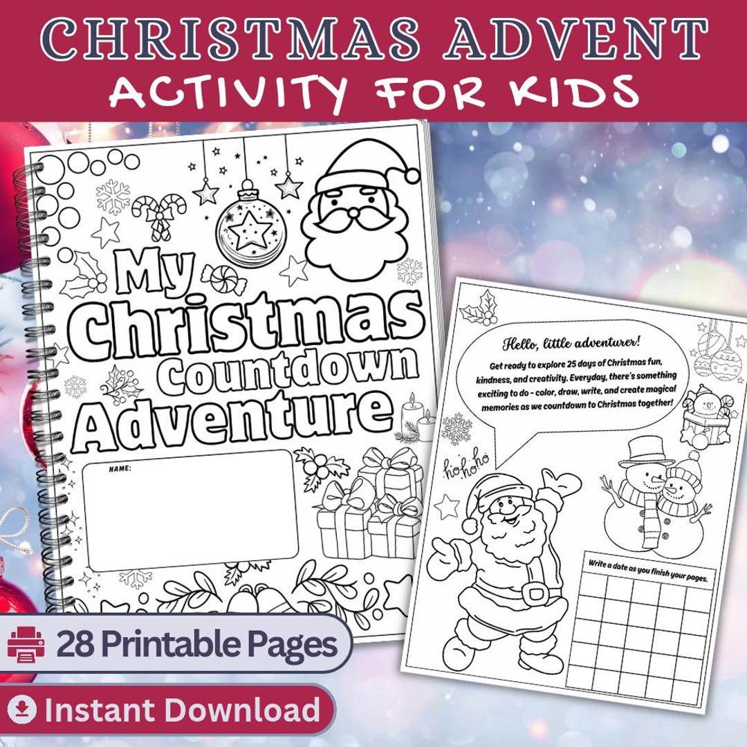 Magical Christmas Advent Activity Book With Daily Holiday Prompts ...