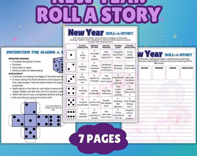 Story Elements Dice Game With Graphic Organizer | Roll a Story | Story ...