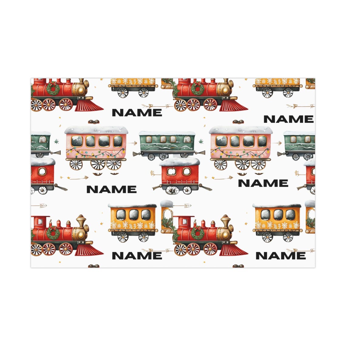 Train Gift Wrap Papers Personalized Design for Wrapping Presents ...