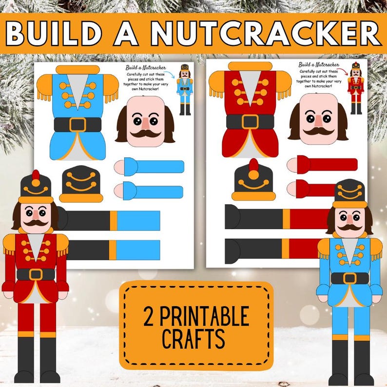 Build a Nutcracker Craft | Christmas Cut & Paste Activity | Printable ...