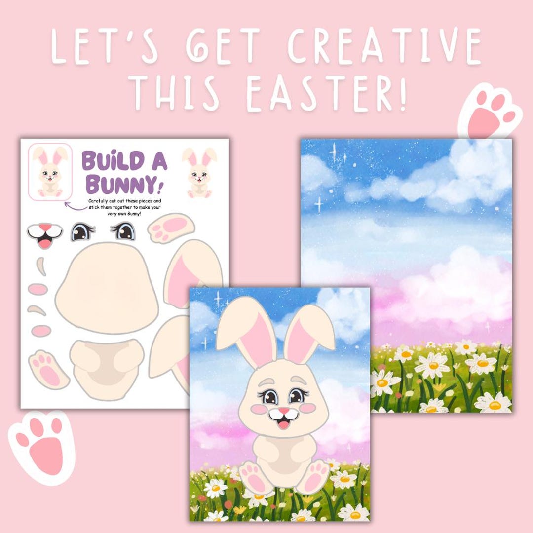 Build a Bunny Craft | Easter Kids Cut & Paste Activity (PDF Download ...
