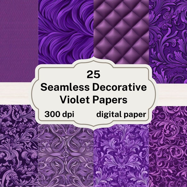 Violet Digital Paper - Etsy