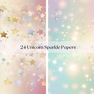 Pastel Watercolor Digital Paper, Pastel Stars Digital Paper Printable ...