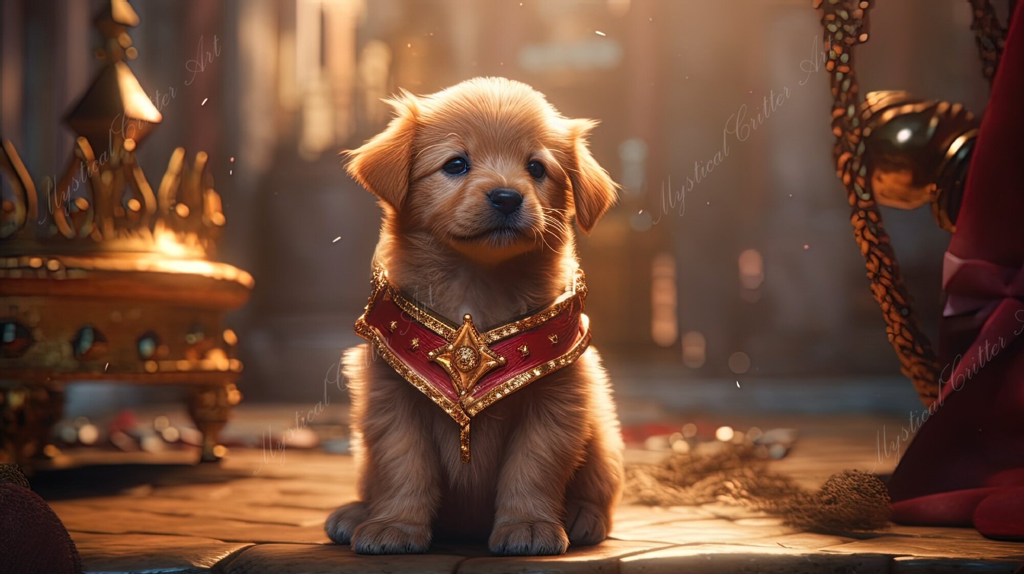 Medieval Puppy Fantasy Digital Images Desktop Background - Etsy