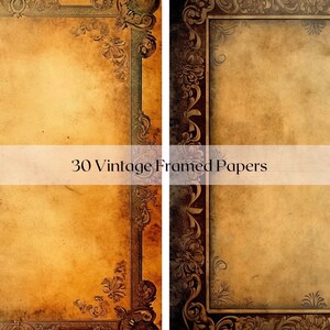 Vintage Framed Journal Paper Printable Junk Journal Old Paper Texture ...