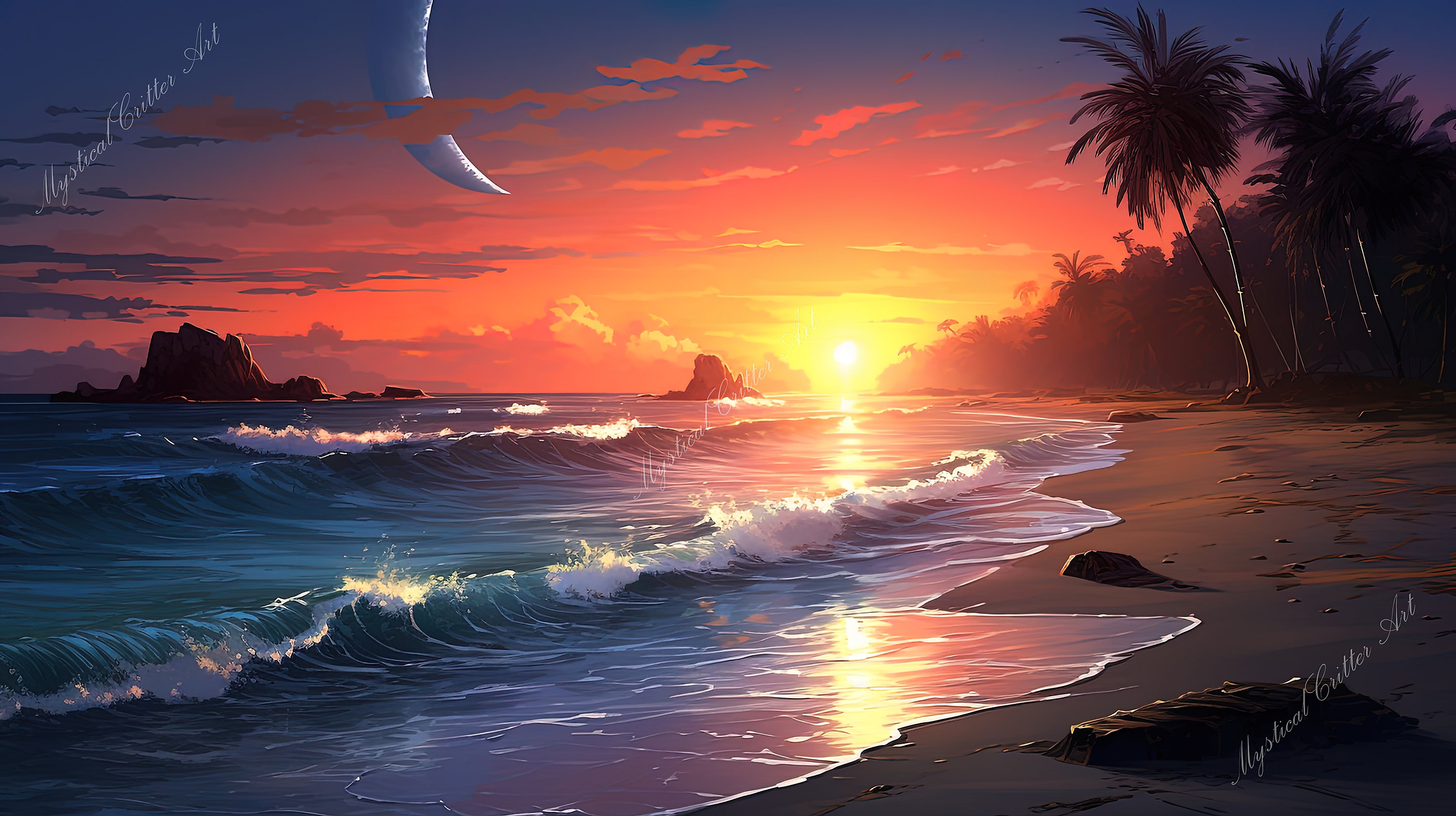 Serene Sunset Love Romantic Beach Desktop Wallpaper Instant Download - Etsy