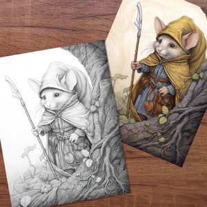 Medieval Mice Coloring Book | 50 Coloring Pages for Adults and Kids ...