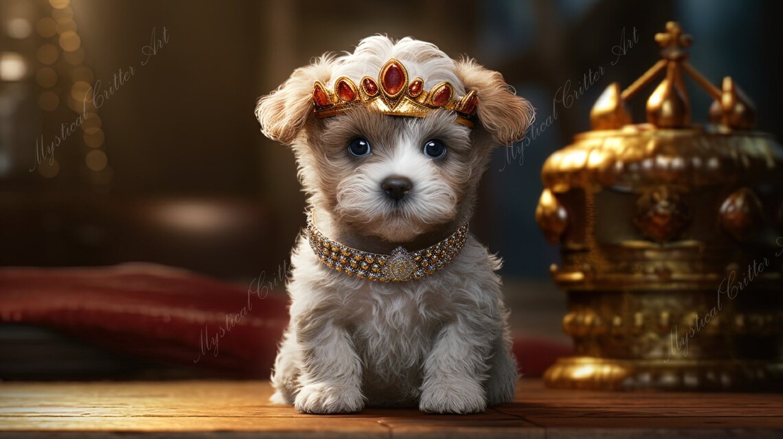 Medieval Puppy Fantasy Digital Images Desktop Background - Etsy