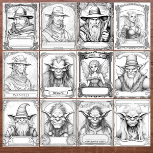Fairy-tale Wanted Poster Coloring Book, Elves, Orcs, Goblins, Trolls ...