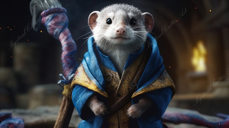 Medieval Fantasy Ferrets Digital Images, Desktop Background Digital ...