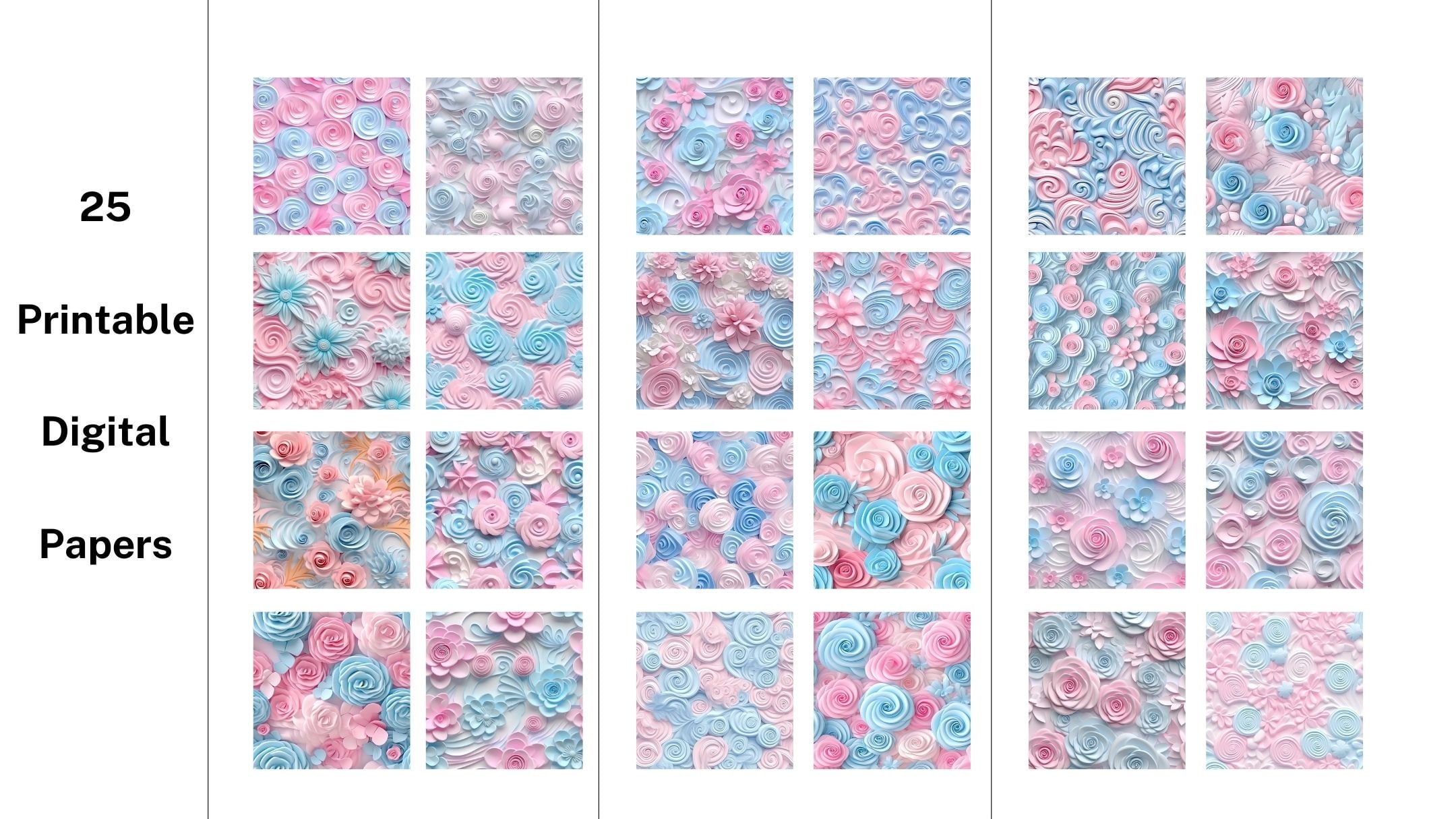 Pastel Frosting Digital Paper Seamless Pattern Backgrounds - Etsy