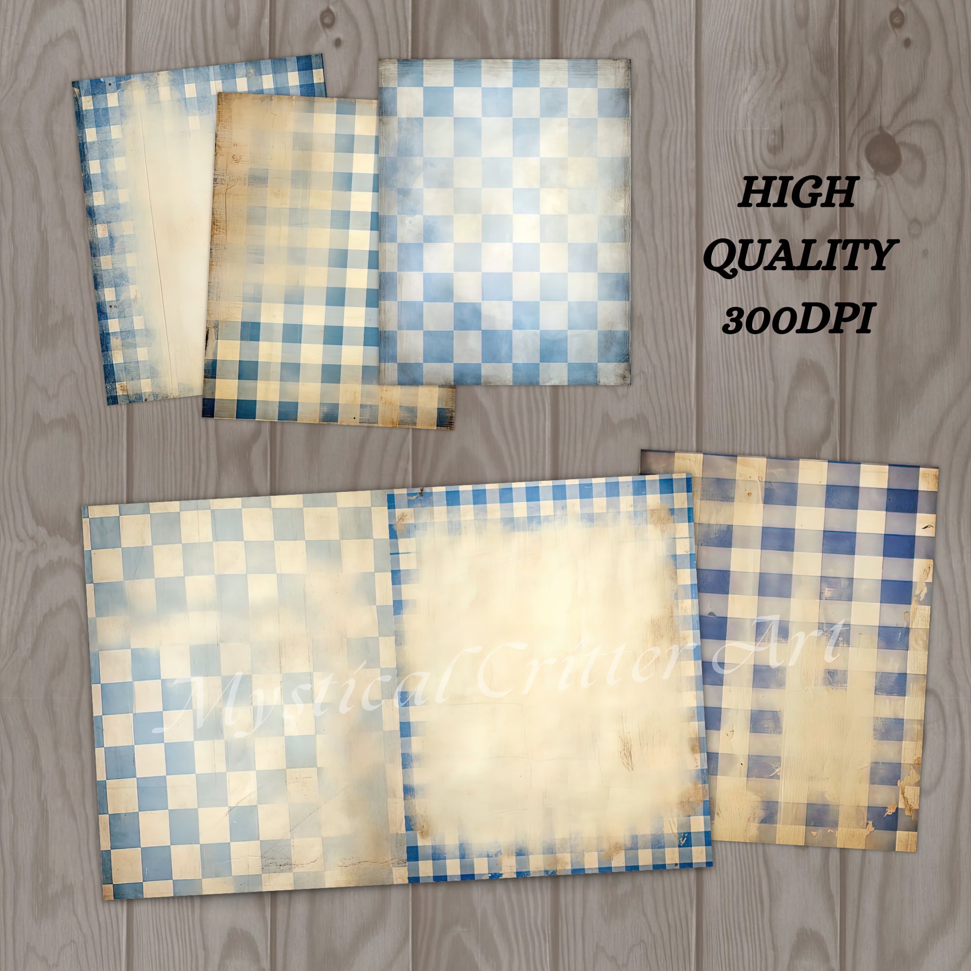 Printable Blue Paper: Damask, Stripes, Dots, Hearts, Distressed Texture ...