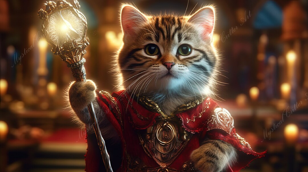 Medieval Fantasy Cats III Digital Images, Desktop Background Digital ...