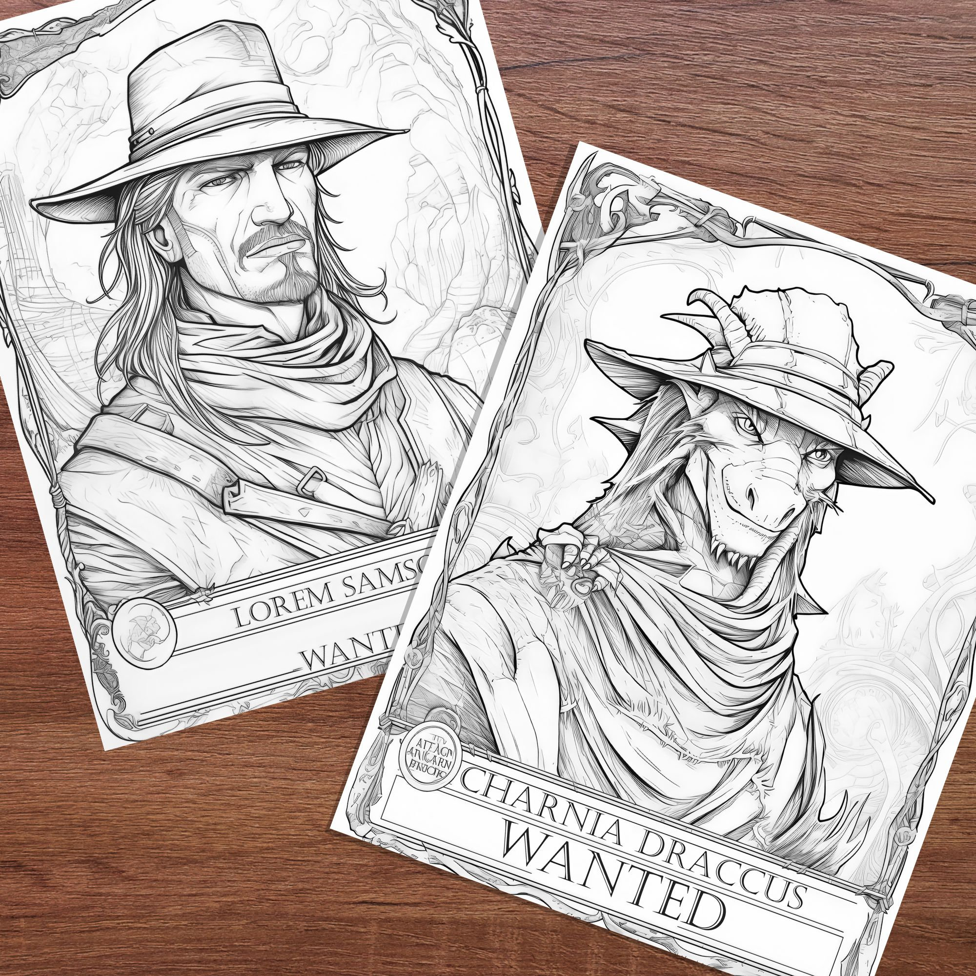 Fairy-tale Wanted Poster Coloring Book Elves Orcs Goblins - Etsy New ...