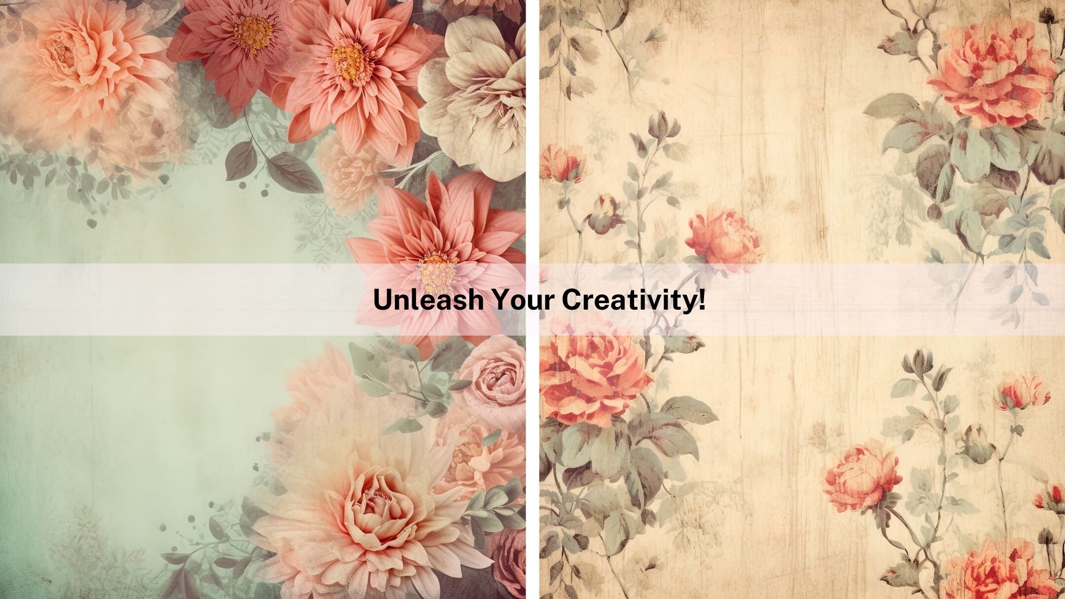 Vintage Shabby Floral Digital Paper Shabby Flower Paper - Etsy