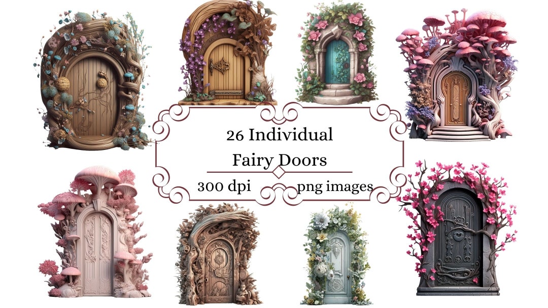 Fairy Doors Clipart, Fantasy Fairy Magic Door Clip Art PNG Format ...