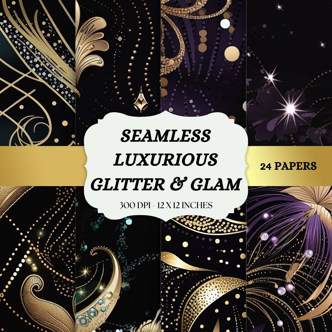 Glitter and Glam Digital Paper, Seamless Glitter and Glam Pattern ...