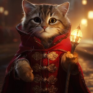 Medieval Fantasy Cat Desktop Wallpaper, Fantasy Kitten Desktop ...
