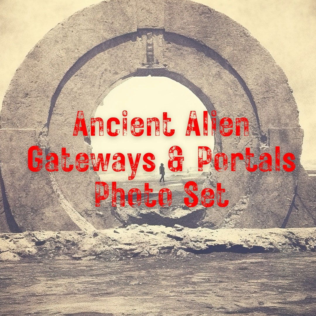 Ancient Alien Gateways & Portals Photo Set, 20 Vintage Alien Themed ...