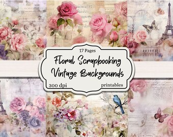 Floral Vintage Labels, Nature Ephemera, Flowers, Junk Journal ...