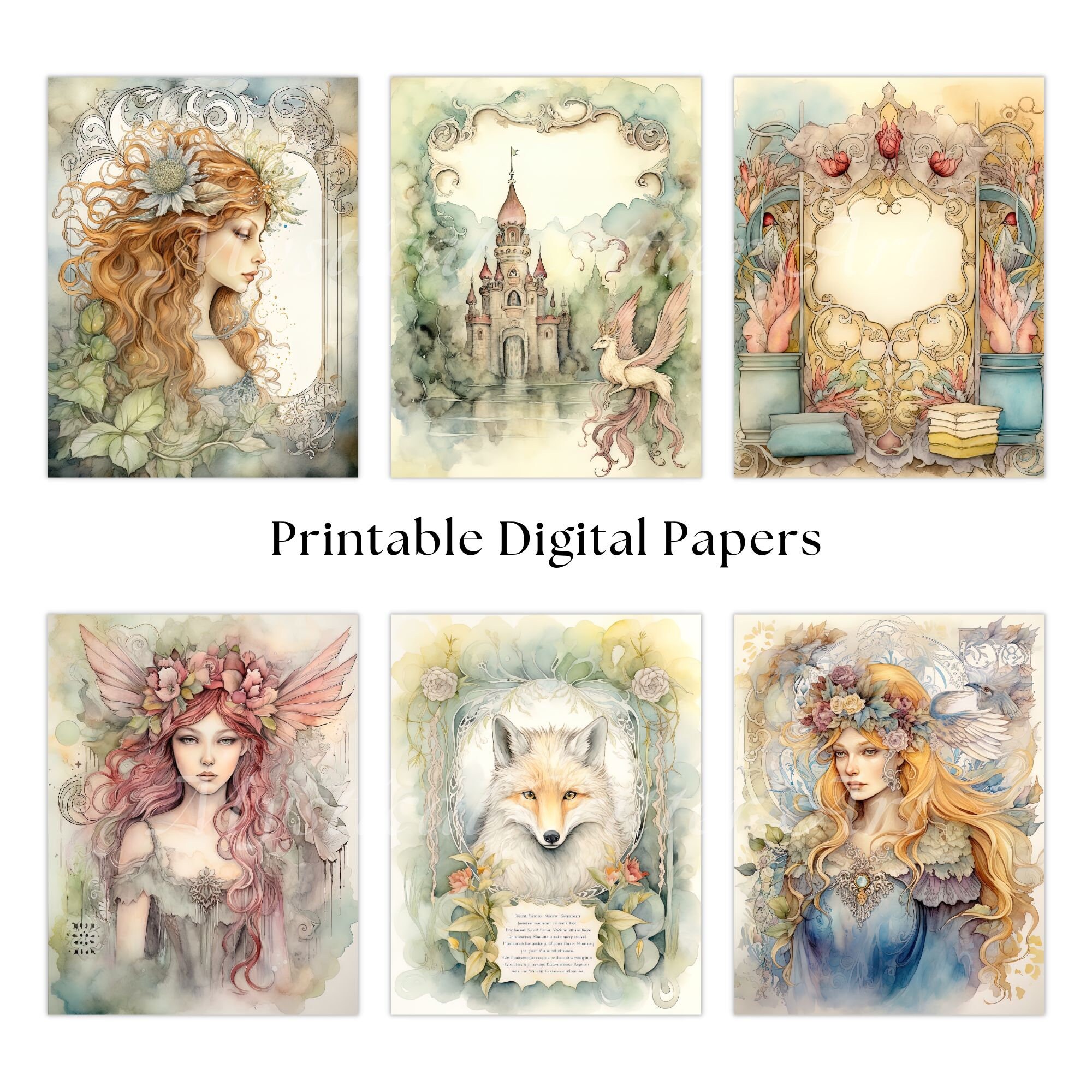 Realm Chronicles Journal Paper Printable Fantasy Junk Journal - Etsy