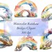 Watercolor Rainbow Bridge Clipart, Bridge Clip Art Instant Download for ...