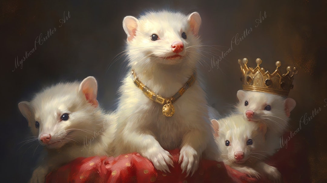 Medieval Fantasy Ferrets Digital Images, Desktop Background Digital ...