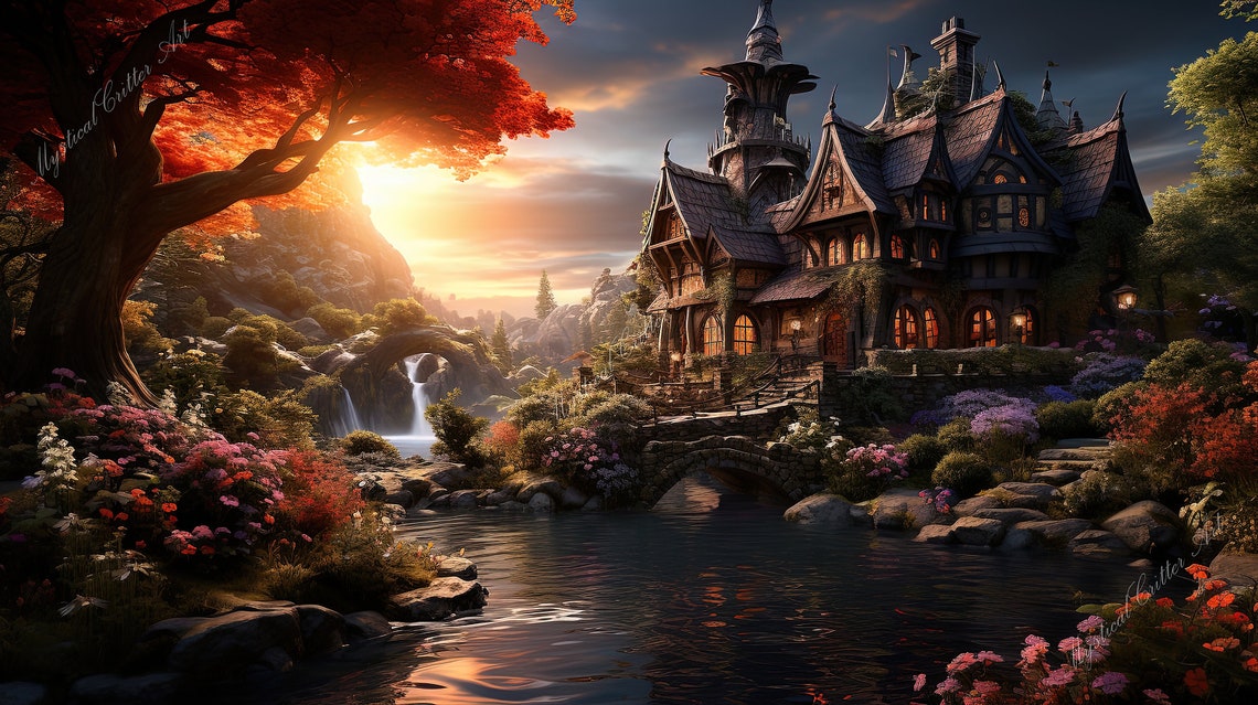 Fairytale Backgrounds Vol. 2 Landscape Computer Wallpaper - Etsy