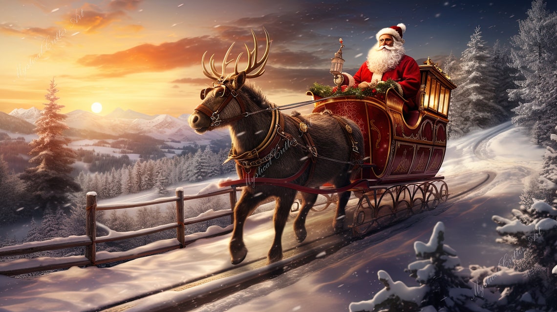 Santa Desktop Wallpapers for a Merry and Bright Holiday Season, Instant ...
