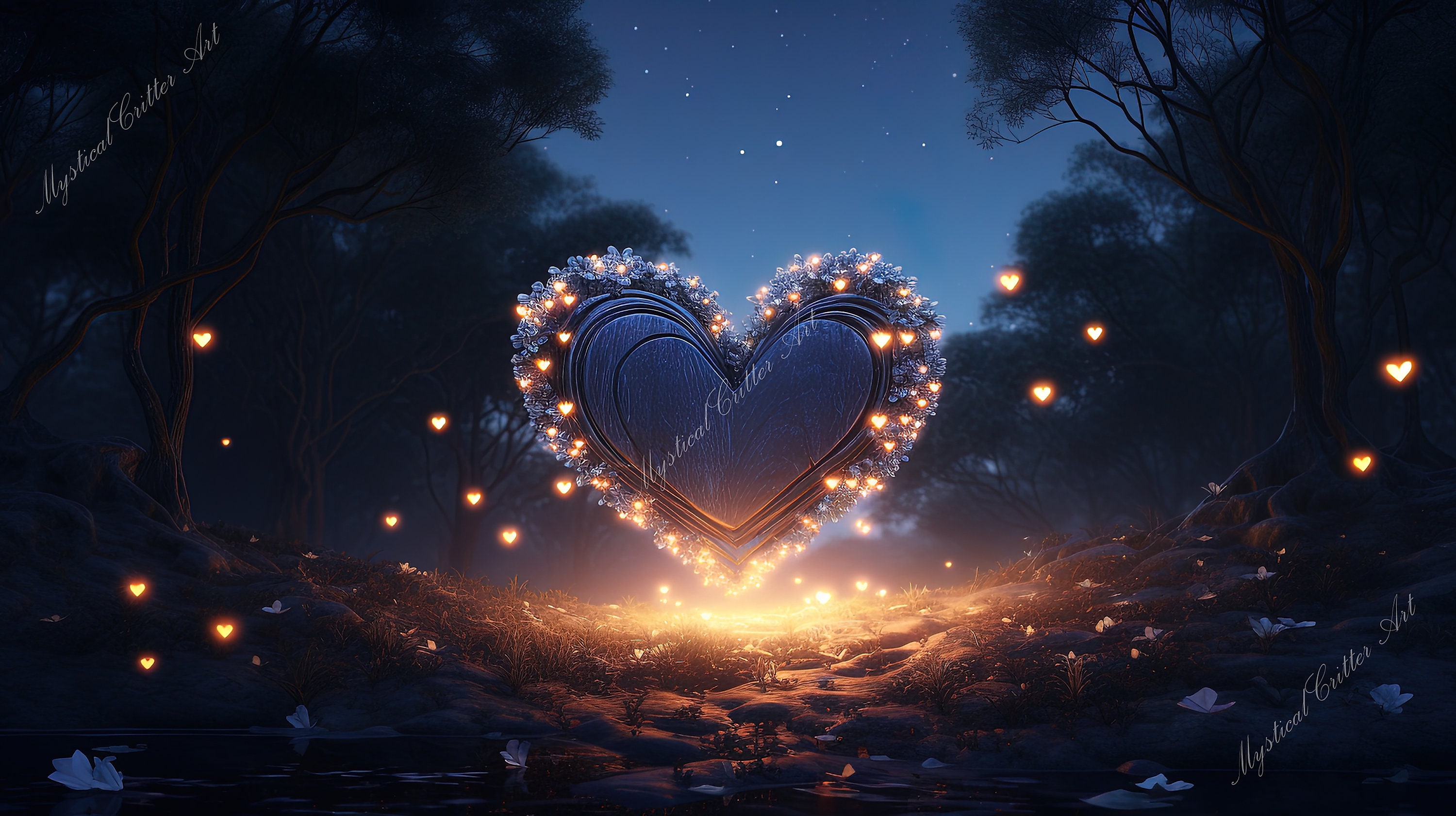 Valentine's Day Heart Desktop Wallpapers, Fantasy Heart Computer ...