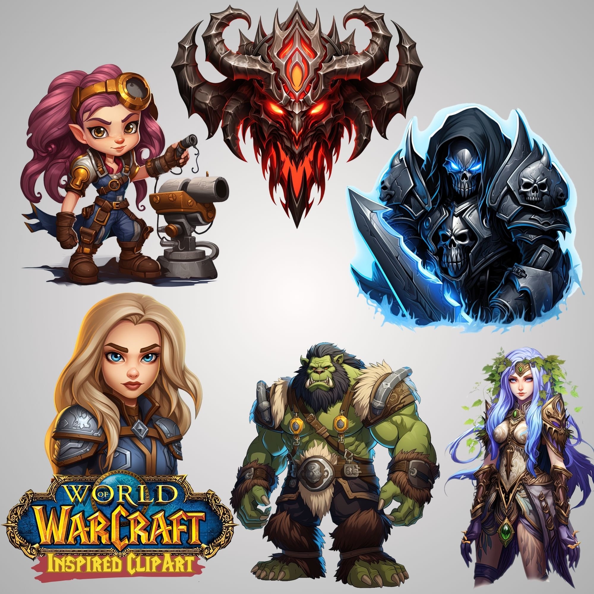 World of Warcraft Inspired Clipart 2 37 Transparent PNG - Etsy