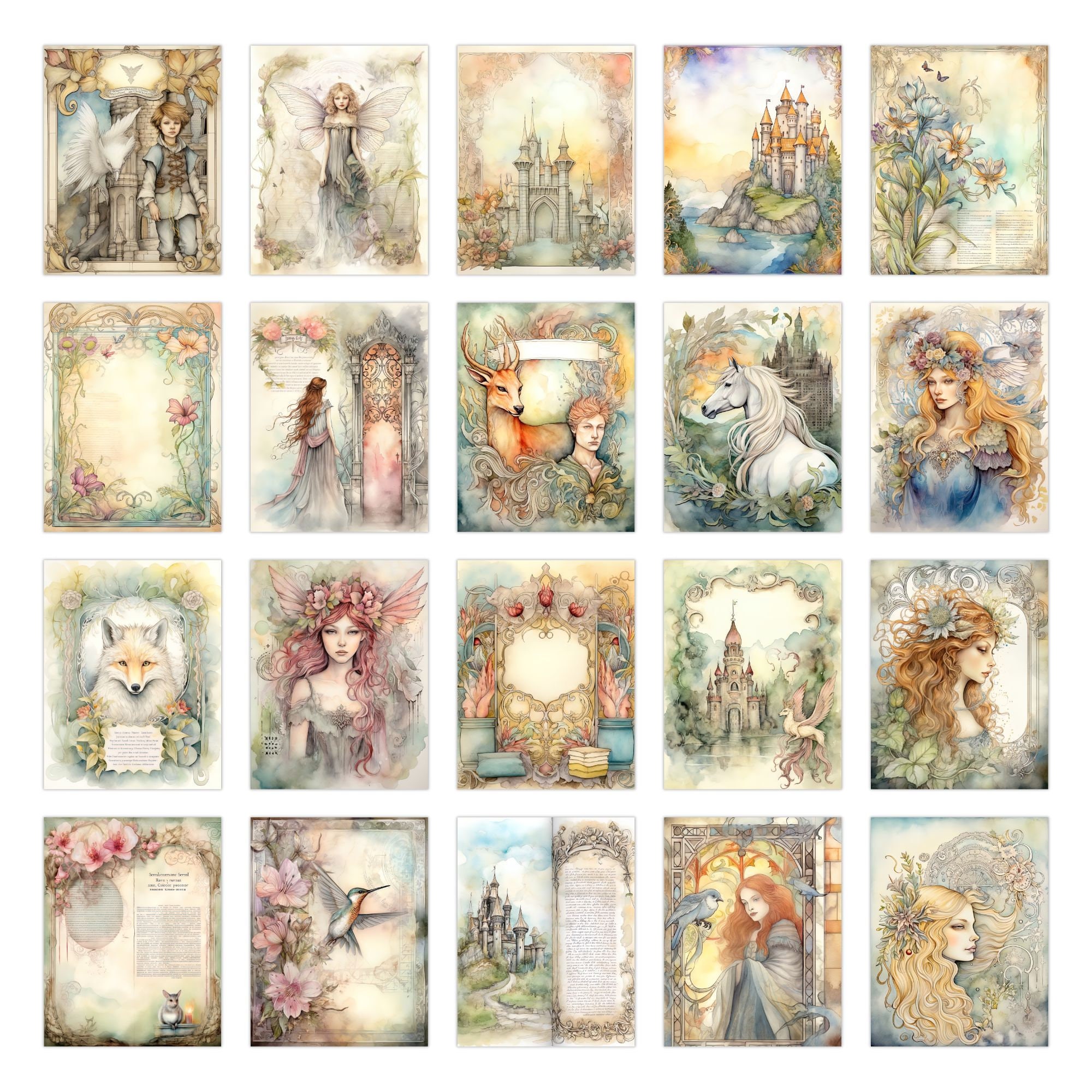 Realm Chronicles: Printable Fantasy Journal Pages for Junk Journaling ...