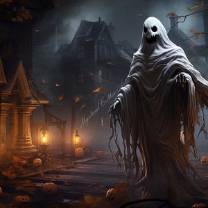 Haunted Specters, Spooky Ghost Desktop Wallpaper, Instant Digital ...