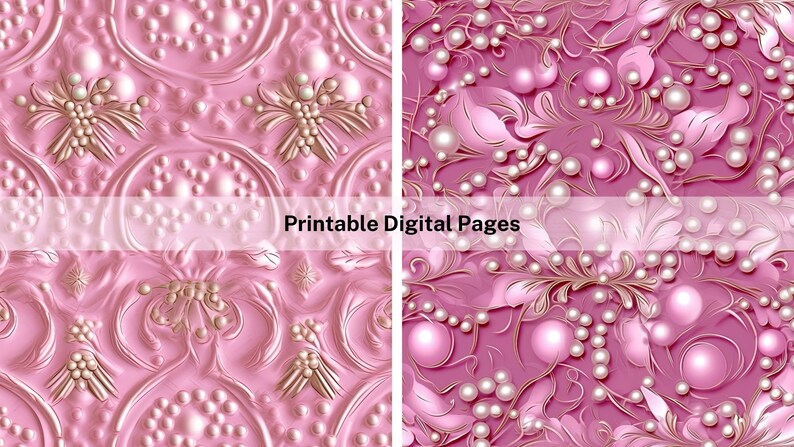 Pink Pearl Digital Paper Seamless Pearl Pattern Backgrounds - Etsy