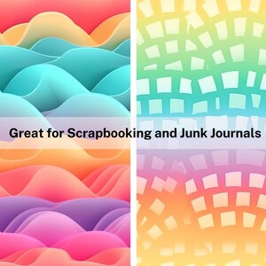 Pastel Rainbow Digital Paper, Seamless Pattern Backgrounds, Printable ...