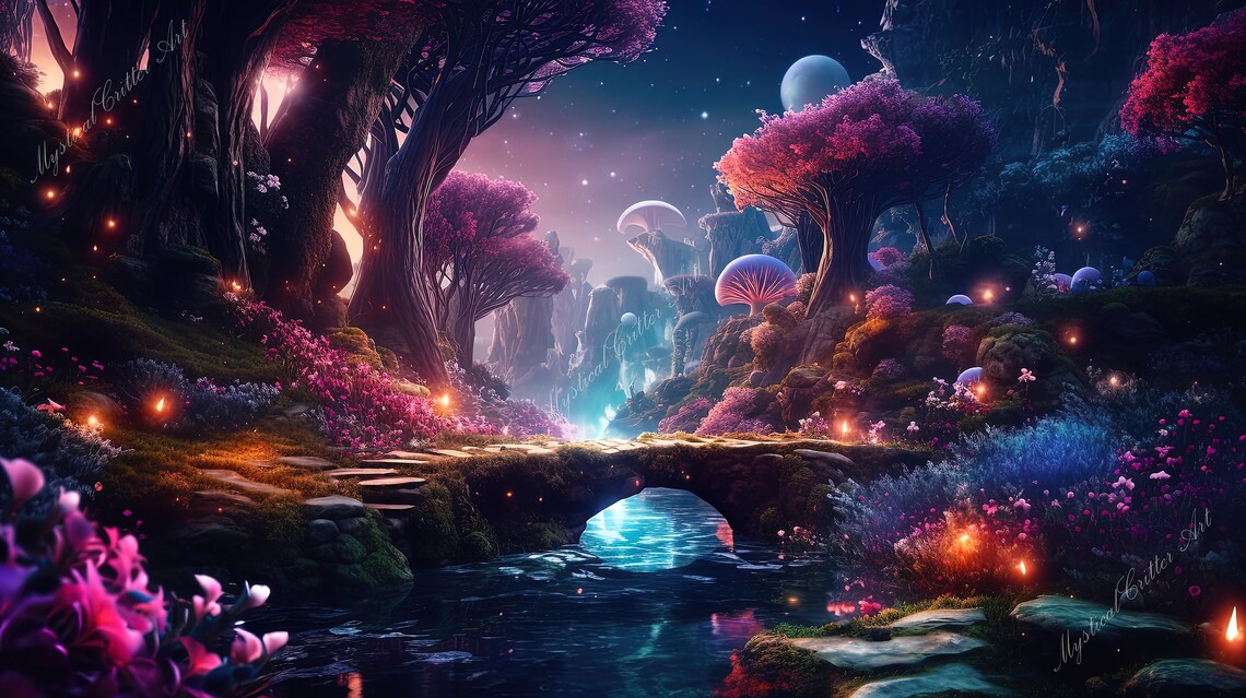 5 Magical Backgrounds Computer Wallpaper Digital Wallpaper - Etsy
