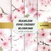 Pink Cherry Blossom Digital Paper, Seamless Cherry Blossom Pattern ...