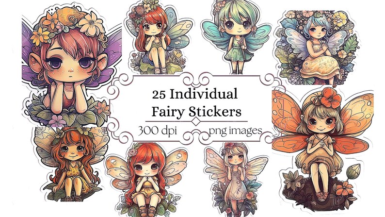 Journaling Card Making Stickers Fairy Boutique Sticker Set - Whimsical ...