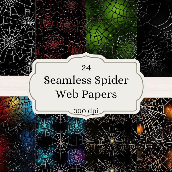 Spider Web Digital Paper - Etsy