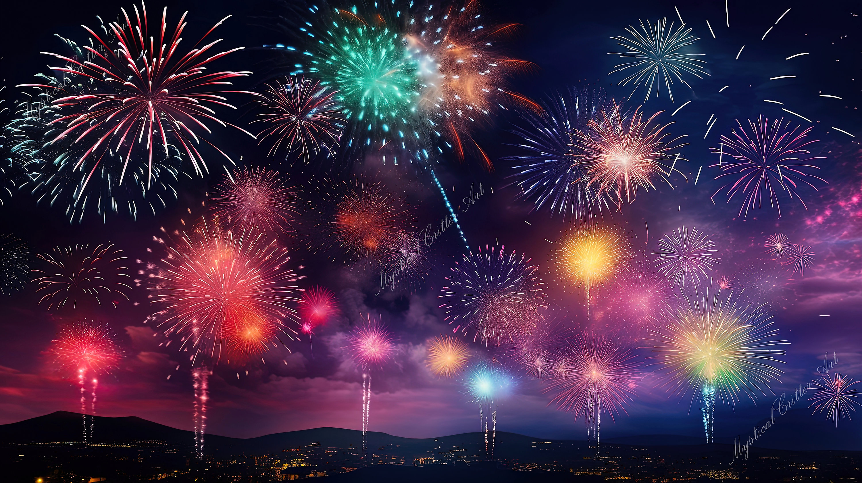 Firework Desktop Wallpapers, Firework Computer Backgrounds for Instant ...