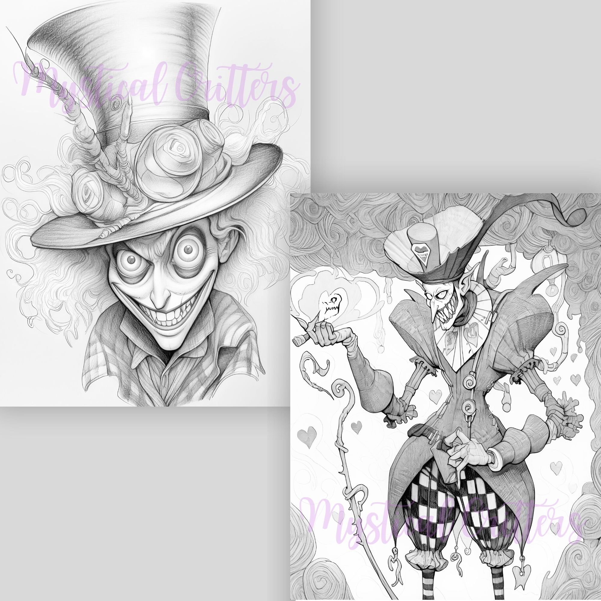 Curiously Twisted Alice in Wonderland Coloring Book Vol. 2 - Etsy