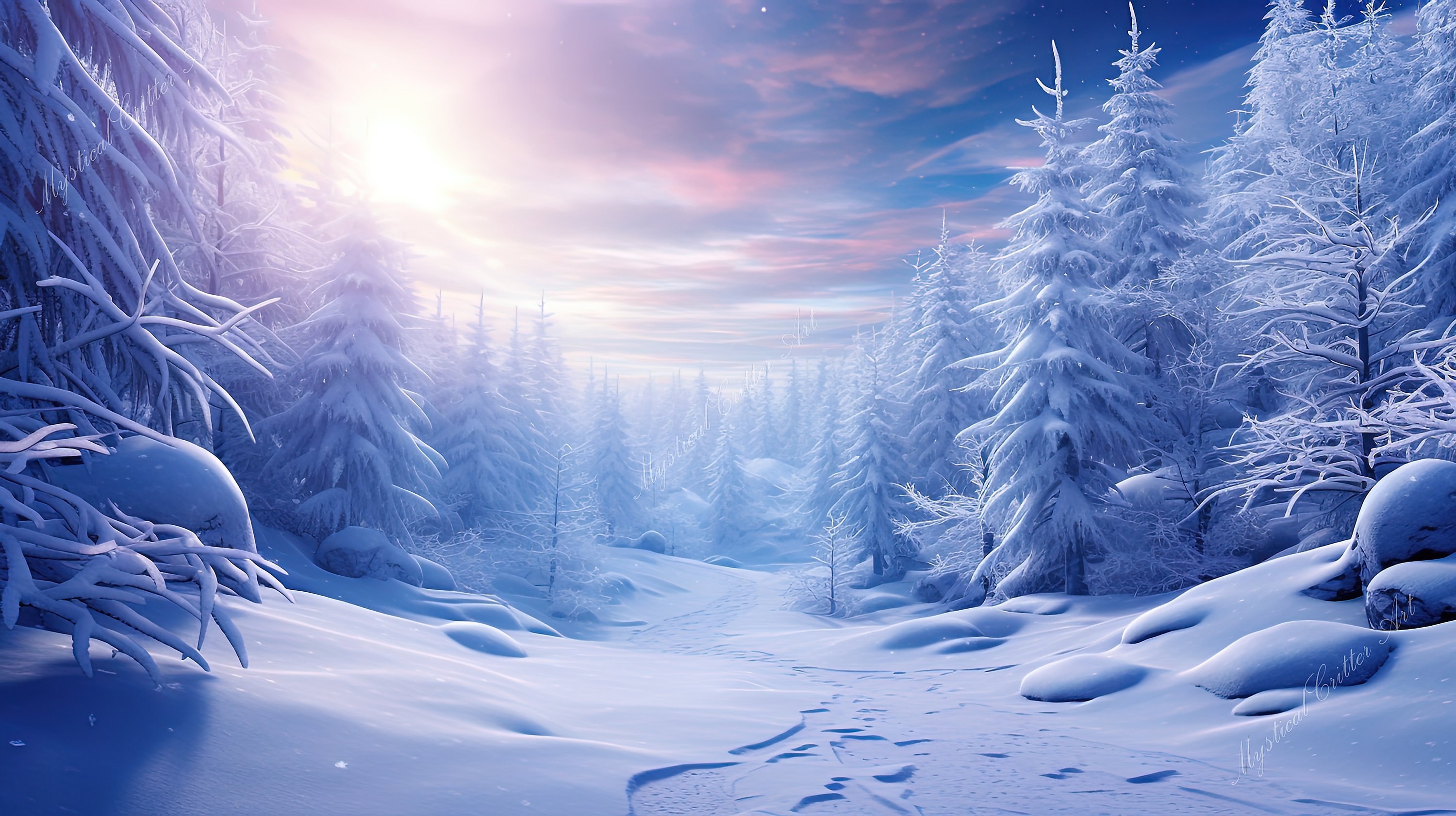 Cozy up Your Screen With Winter Landscape Desktop Wallpapers, Instant ...