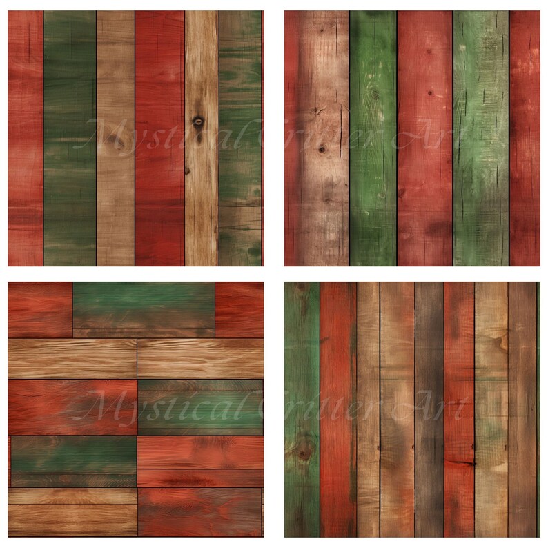 Christmas Wood Texture Digital Paper Rustic Wood Plank - Etsy