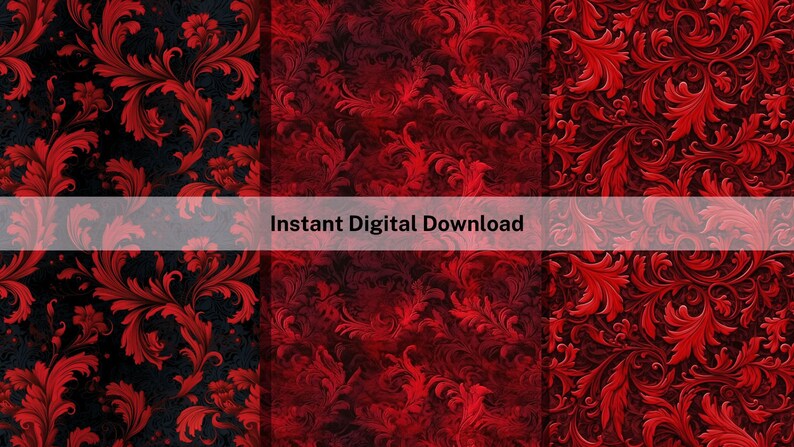 Dark Red Gothic Wallpaper Background Digital Paper - Etsy