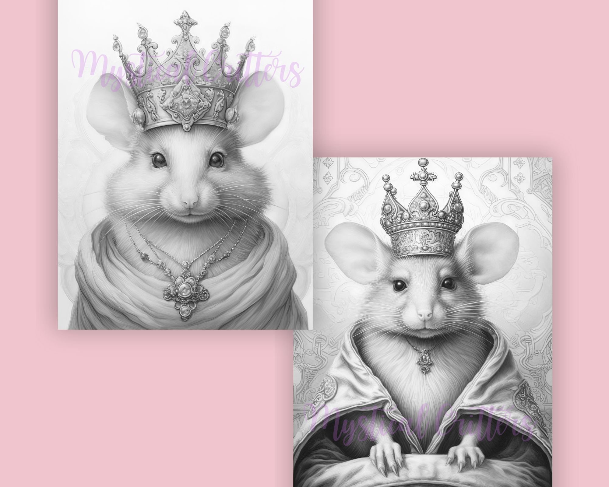 Medieval Mice Coloring Book 50 Coloring Pages for Adults and - Etsy