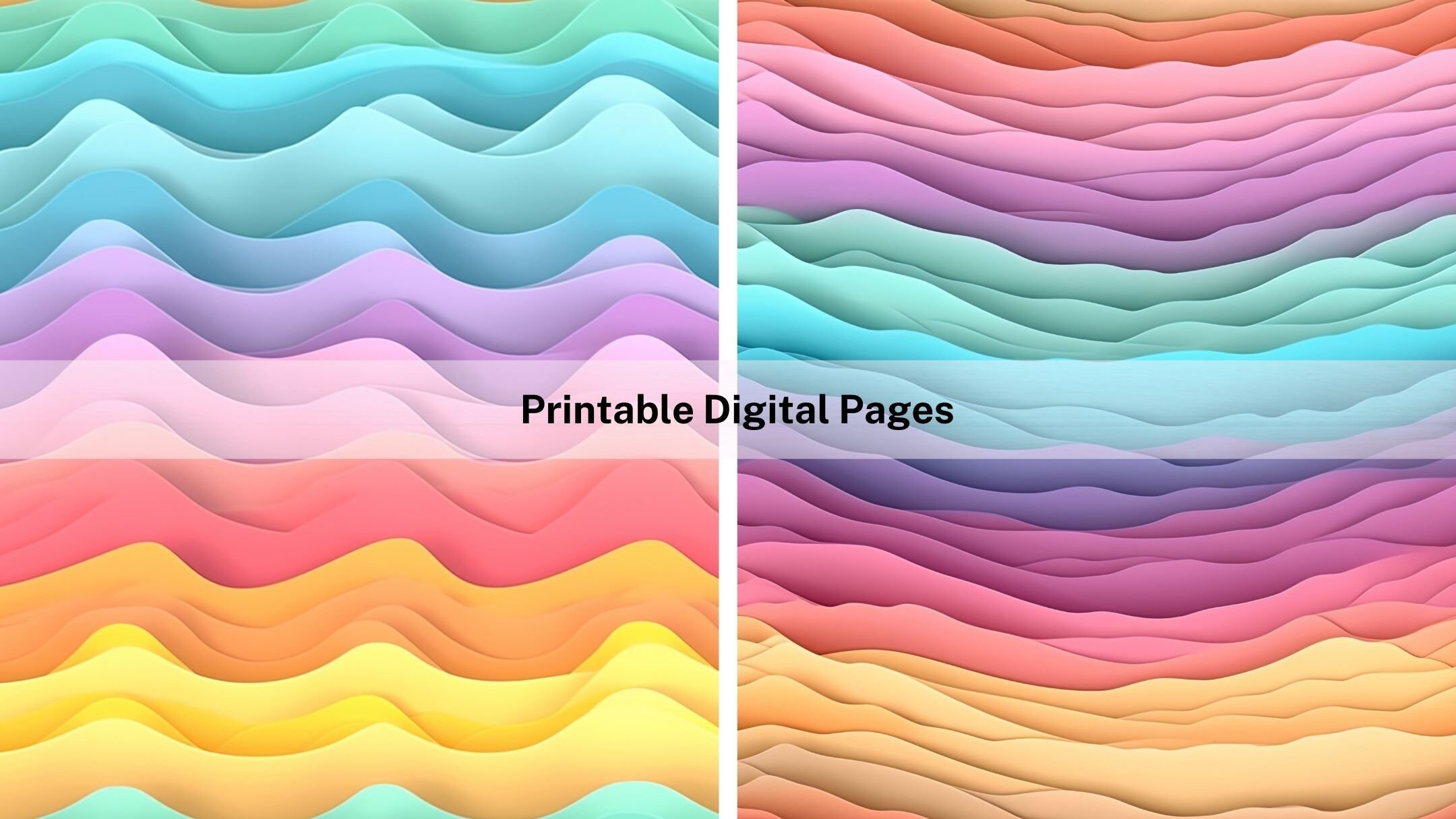 Pastel Rainbow Digital Paper Seamless Pattern Backgrounds - Etsy