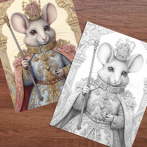 Medieval Mice Coloring Book | 50 Coloring Pages for Adults and Kids ...