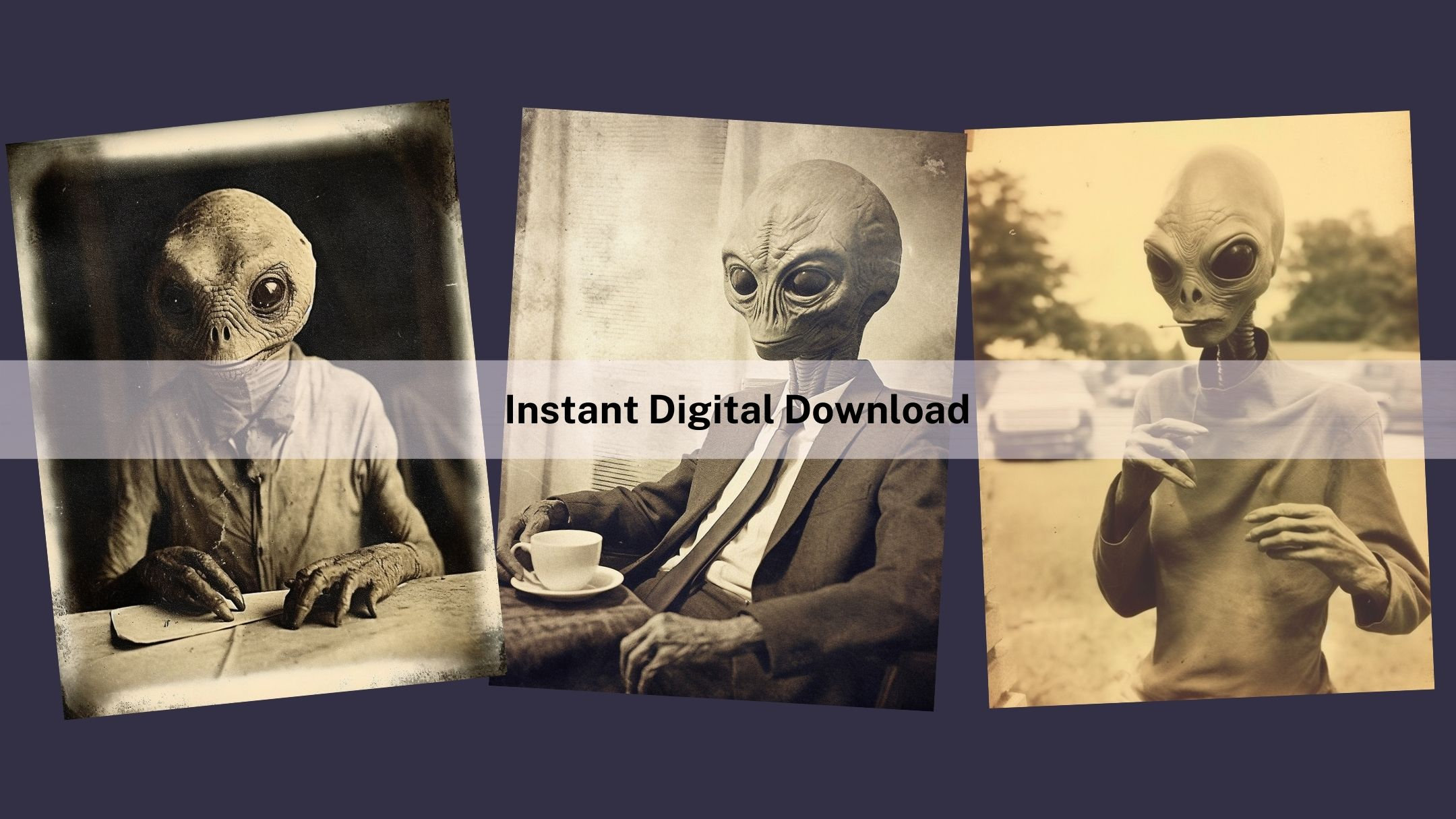 Leaked Alien Photo Series 36 Alien Vintage Junk Journal Image - Etsy