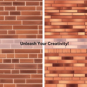 Seamless Brick Wall Texture Digital Paper, Brick Wall Backgrounds ...