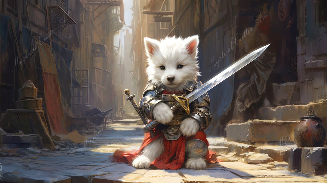 Medieval Puppy Fantasy Digital Images, Desktop Background Digital ...
